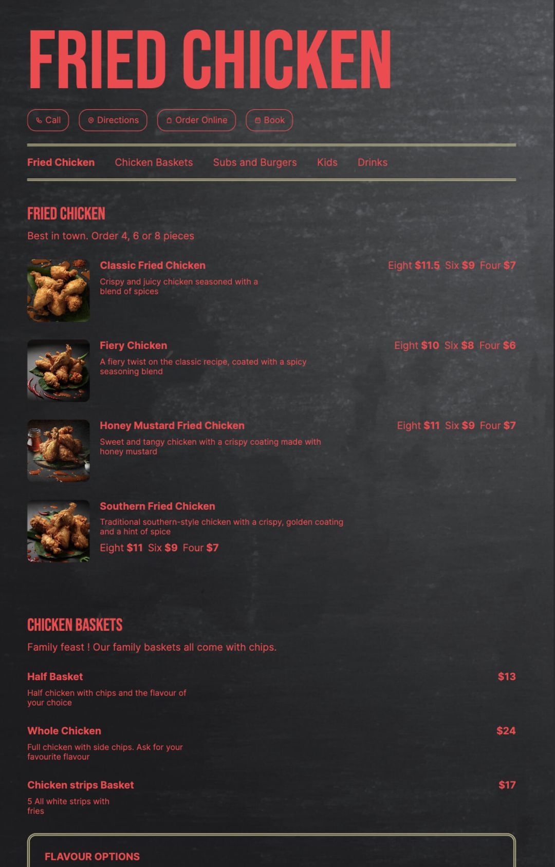 Free Simple Menu Template | Menuzen